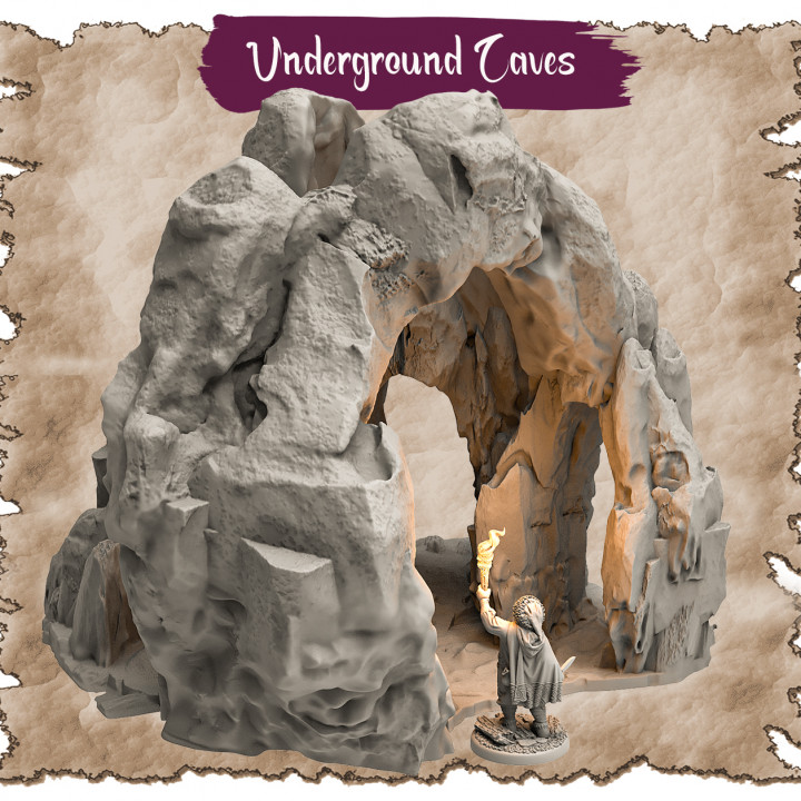 3D Printable Underground Caves - PACK by Sawant3D