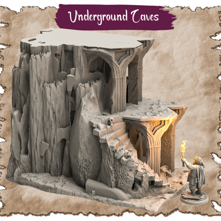 3D Printable Underground Caves - PACK by Sawant3D