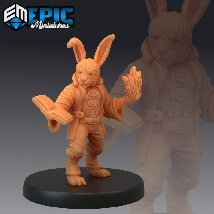 3D Printable Bunny Wizard / Rabbit Magician / Rodent Sorcerer / Hare ...