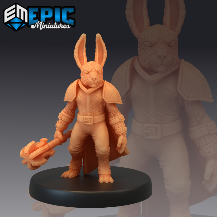 3D Printable Bunny Folk Set / Rabbit Warrior / Rodent Soldier / Hare ...