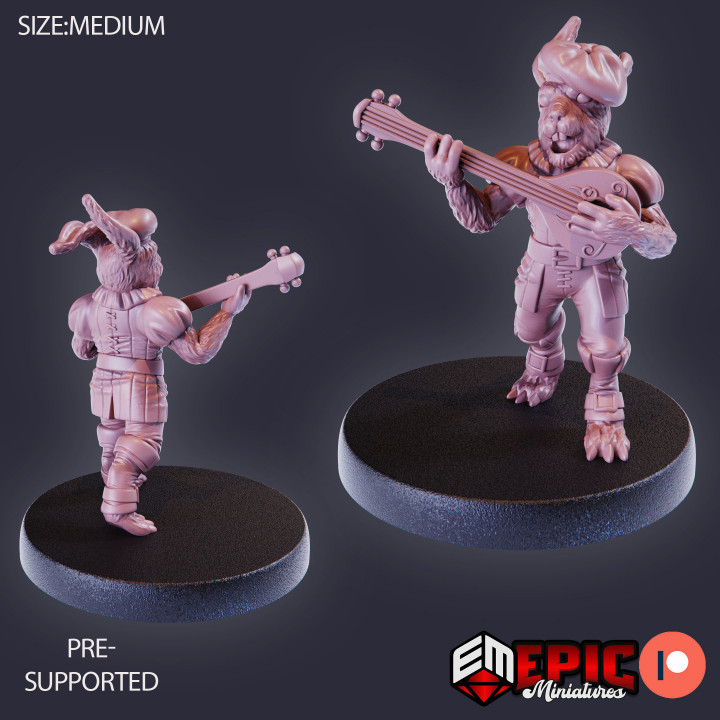 3D Printable Bunny Folk Set / Rabbit Warrior / Rodent Soldier / Hare ...