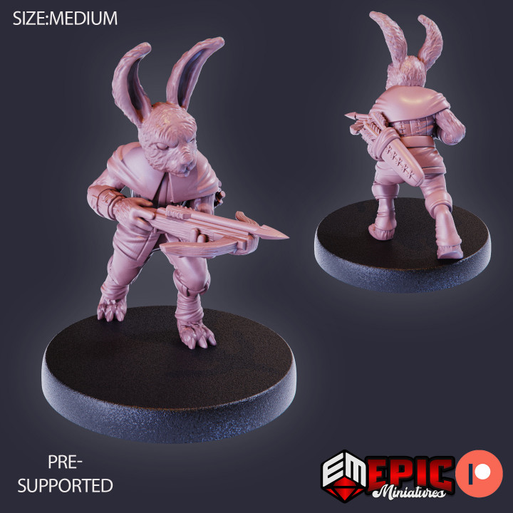 3D Printable Bunny Folk Set / Rabbit Warrior / Rodent Soldier / Hare ...