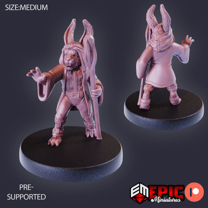 3D Printable Bunny Folk Set / Rabbit Warrior / Rodent Soldier / Hare ...