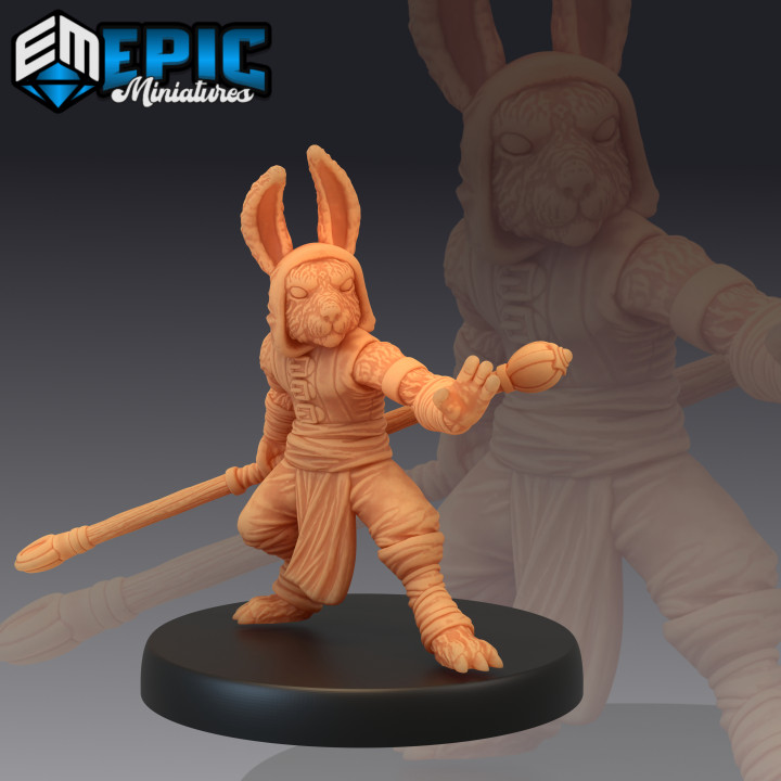 3D Printable Bunny Folk Set / Rabbit Warrior / Rodent Soldier / Hare ...