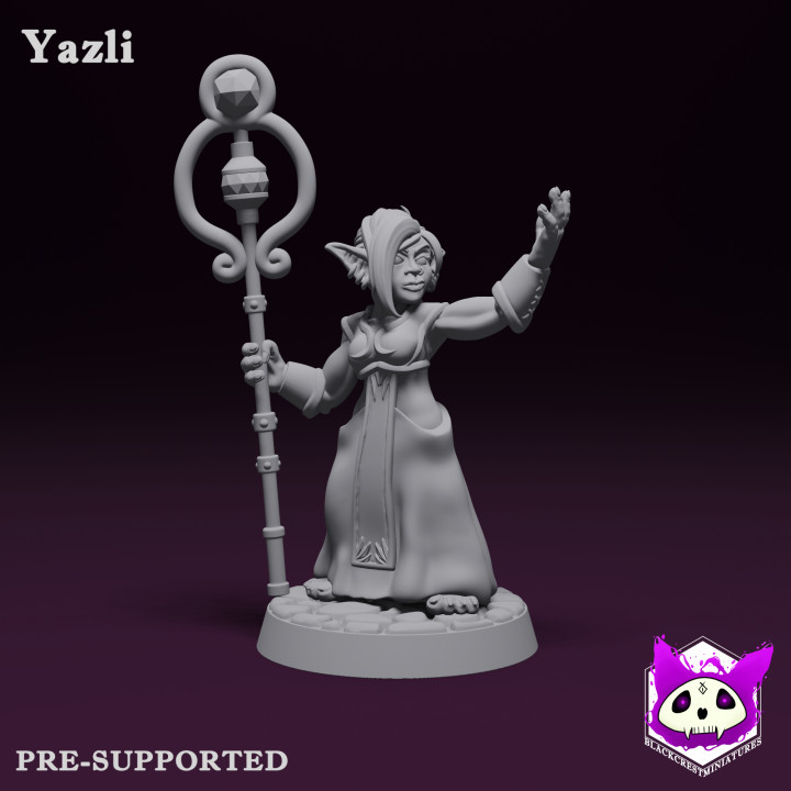 3D Printable Yazli - Goblin Priest by Blackcrest Miniatures