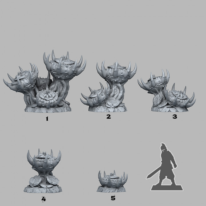 3D Printable UNDERDARK FLOWERS by Fantastic Plants And Rocks