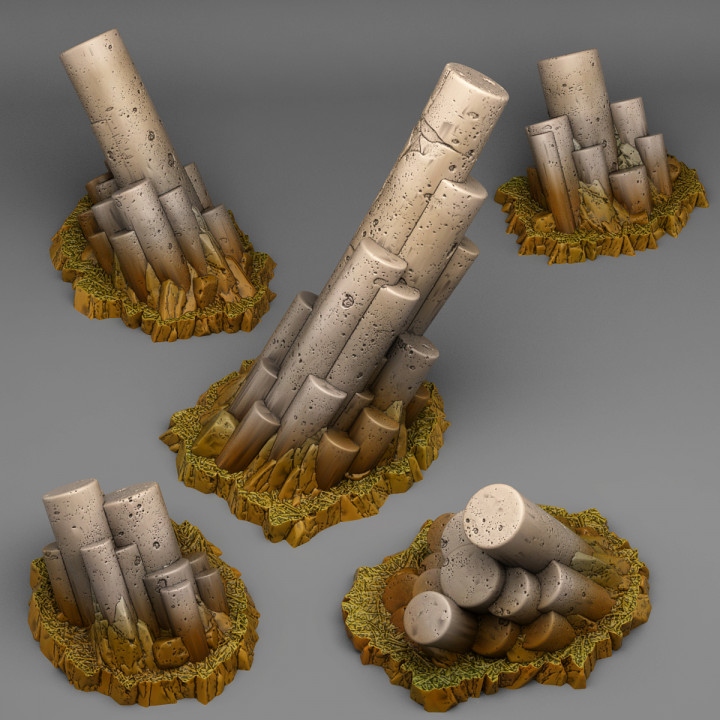 3D Printable PILLAR BASALT by Fantastic Plants And Rocks