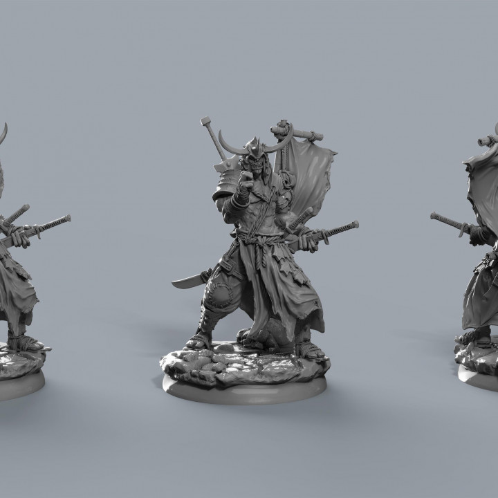 3D Printable ORC ARENA SAMURAI by Necropunks Miniatures
