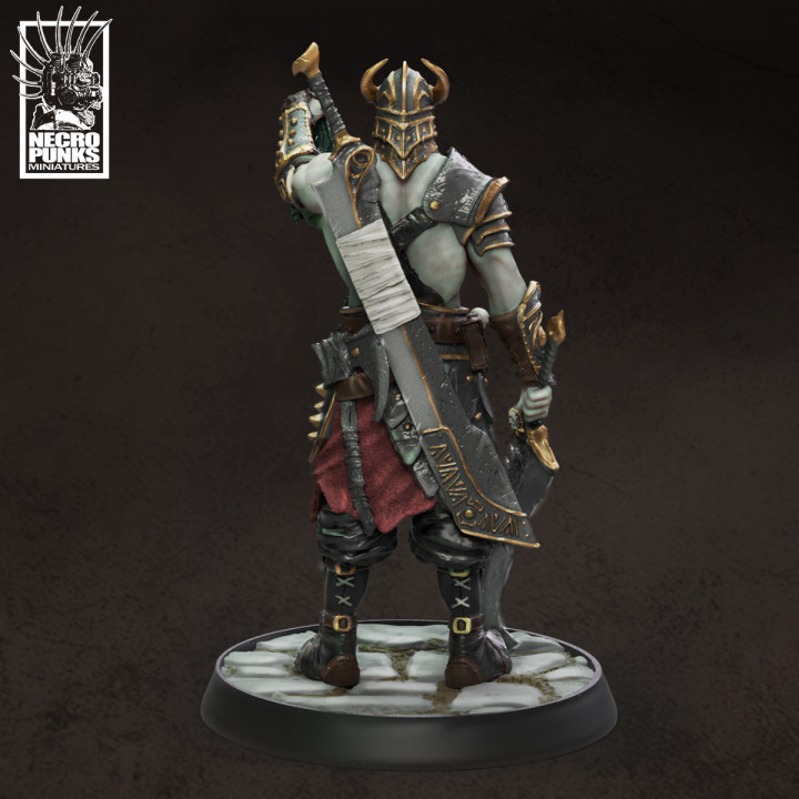 3D Printable ORC ARENA SLAYER by Necropunks Miniatures