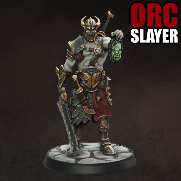 3D Printable ORC ARENA SLAYER by Necropunks Miniatures