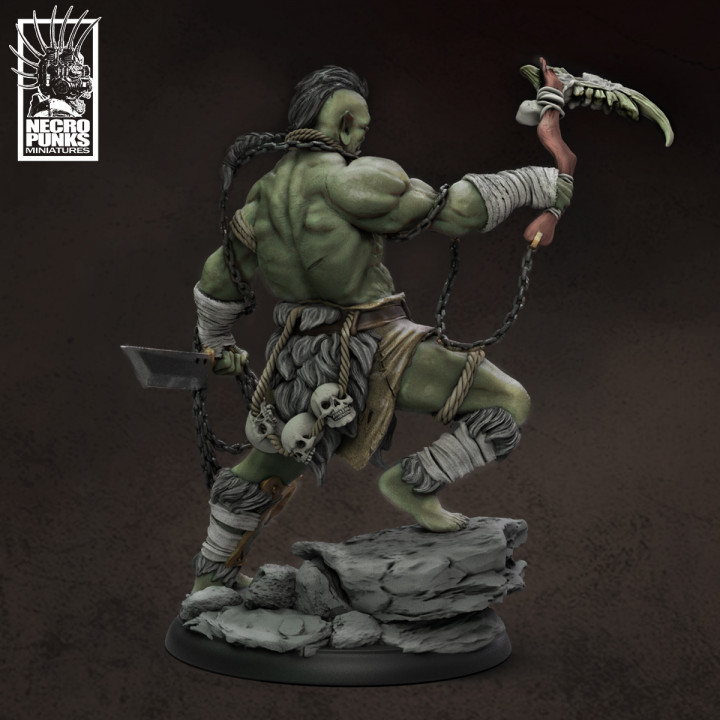 3D Printable ORC ARENA WARRIOR by Necropunks Miniatures