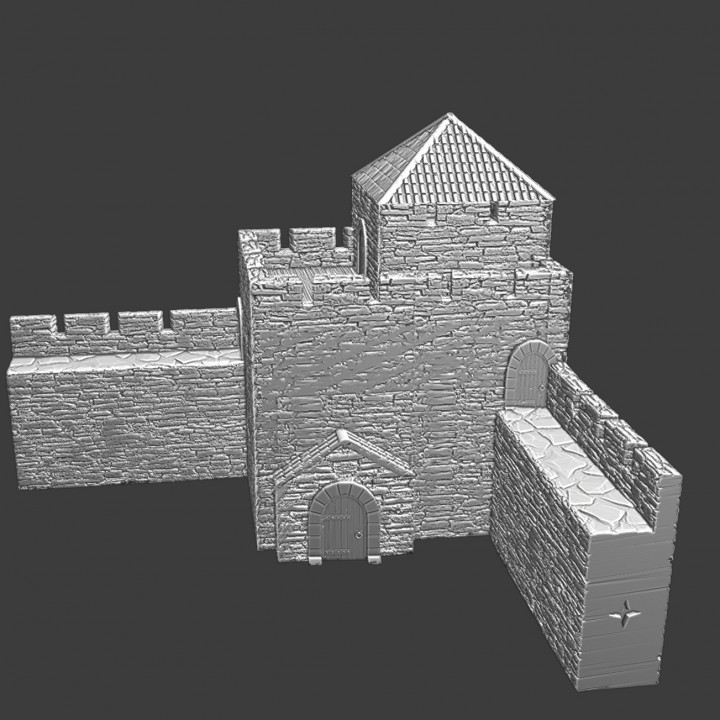 3D Printable Large castle corner tower - Modular Castle System by ...