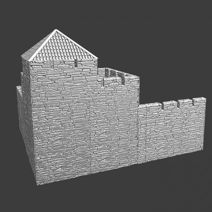 3D Printable Large castle corner tower - Modular Castle System by ...