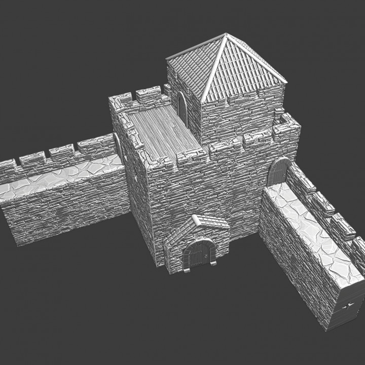 3D Printable Large castle corner tower - Modular Castle System by ...