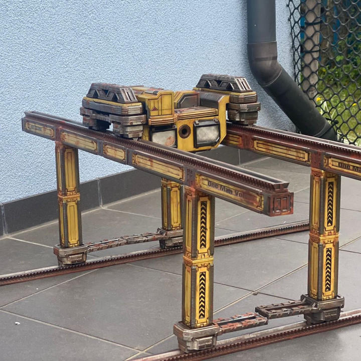 3D Printable Sci-Fi Train Crane by One Man Voice
