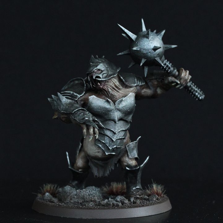 3D Print of Troll (pose 1 of 3) (armor and no armor/ 3 weapons) by ...