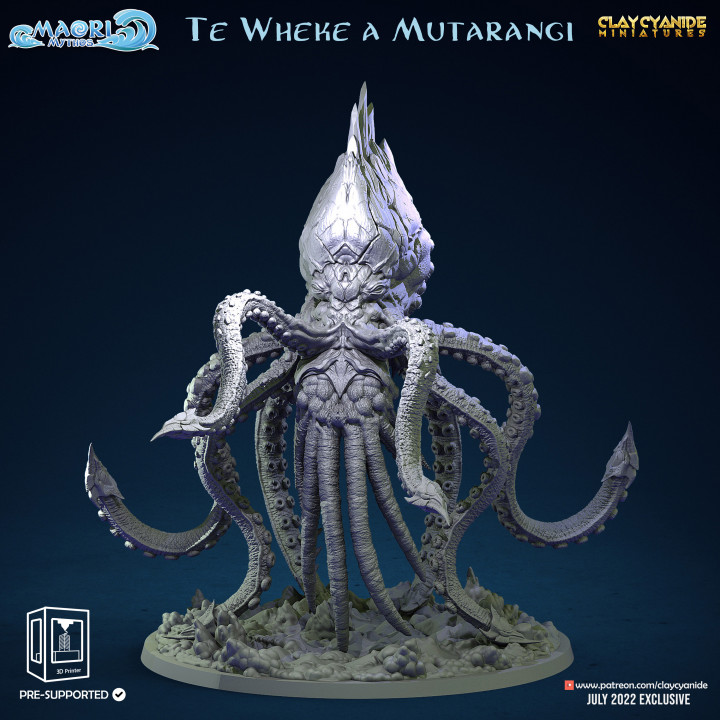 3D Printable Te Wheke a Mutarangi by Clay Cyanide Miniatures