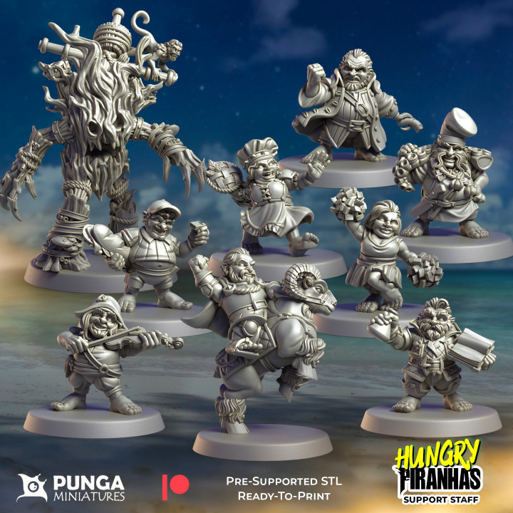 3D Printable Hungry Piranhas full team by Punga Miniatures