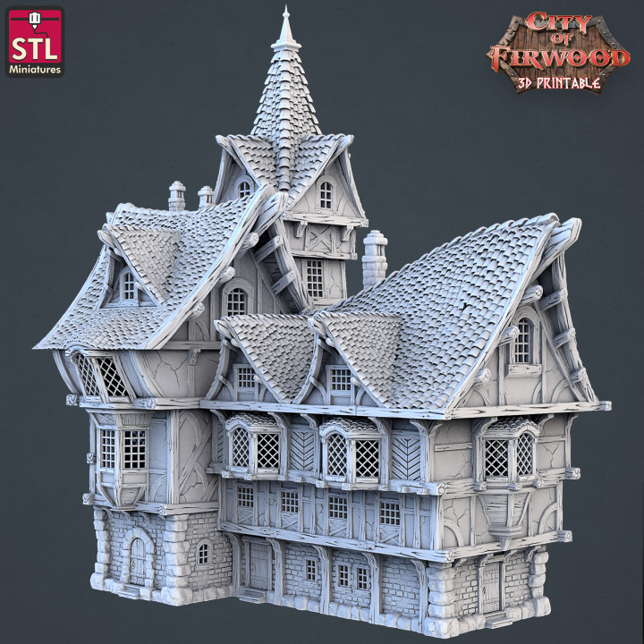 3D Printable City of Firwood - Inn by STL Miniatures