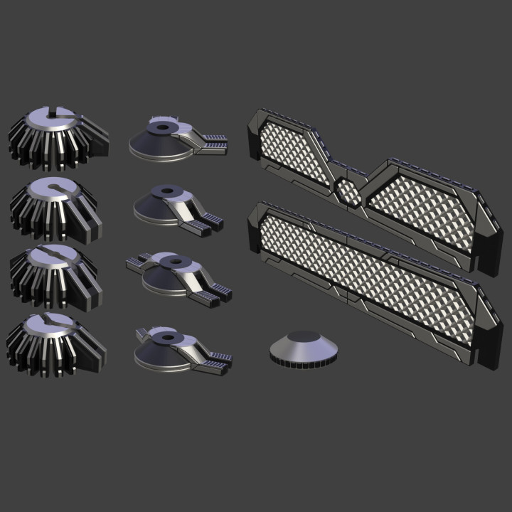 3D Printable Sci-Fi Modular Fence by One Man Voice
