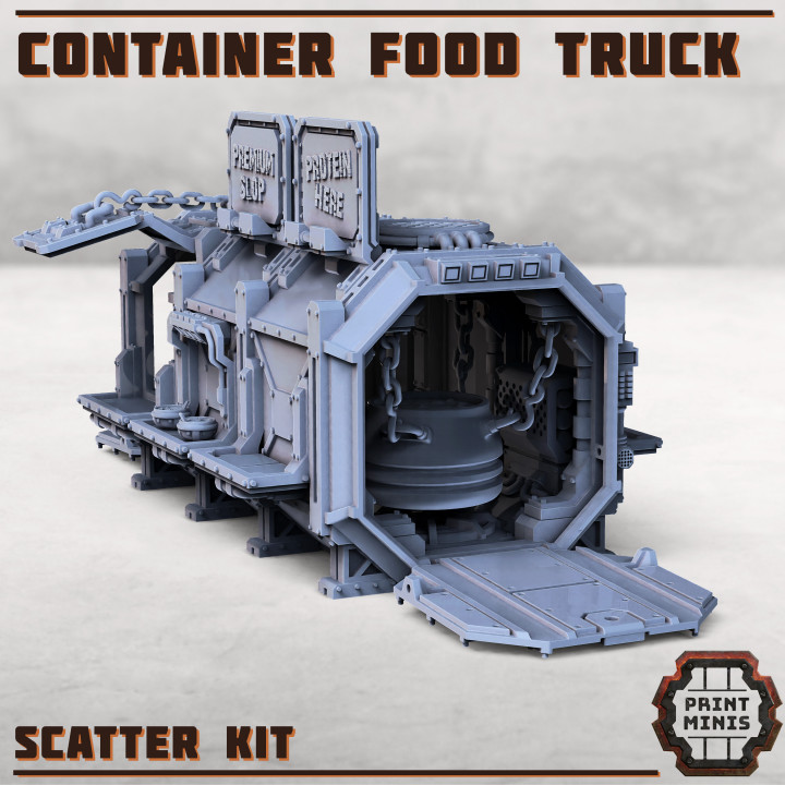 3D Printable Food Truck - Container Kit by Print Minis
