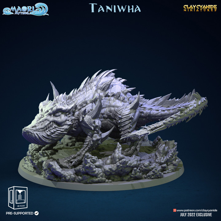 3D Printable Taniwha by Clay Cyanide Miniatures