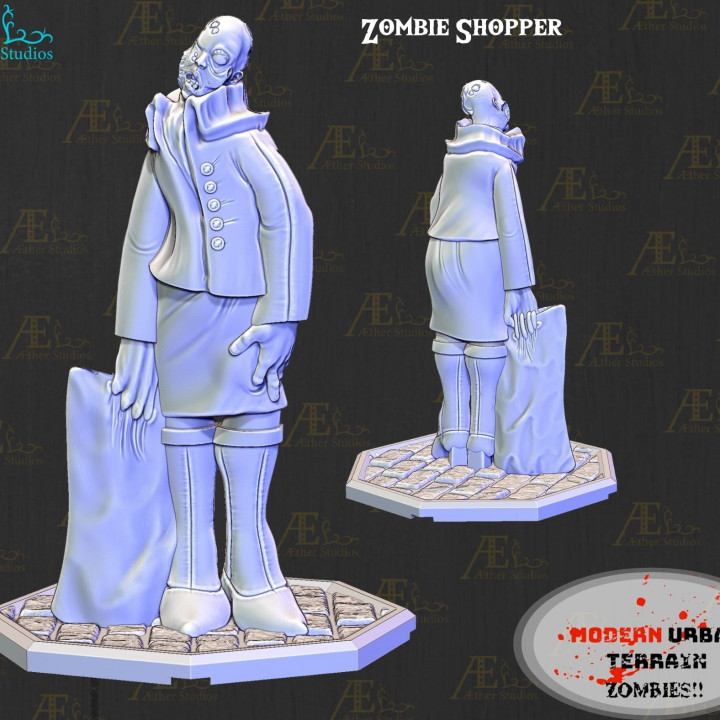 3D Printable AEURBN06 – Modern Urban Zombies by Aether Studios