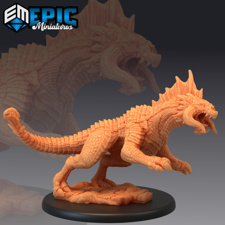3D Printable Black Guard Drake Attacking / Legendary Dragon / Mountain ...