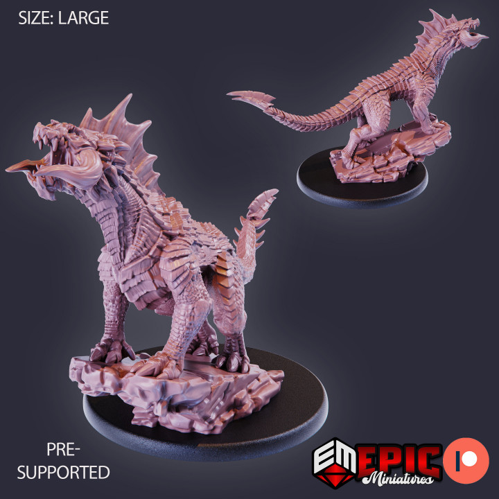 3D Printable Black Guard Drake Set / Legendary Dragon / Mountain ...