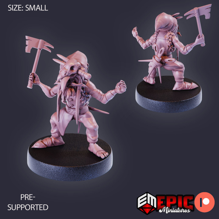 3D Printable Goblin Redcap Axe / Green Skin Army Soldier / Forest ...