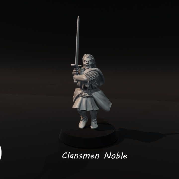 3D Printable Clansmen Leader by Medbury Miniatures