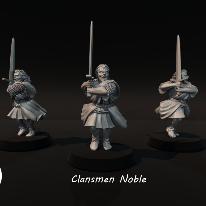 3D Printable Clansmen Leader by Medbury Miniatures