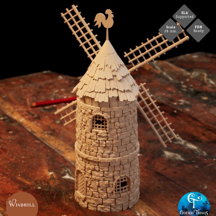 3D Printable Windmill by Gothic Things