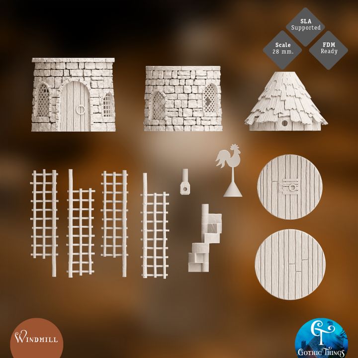 3D Printable Windmill by Gothic Things