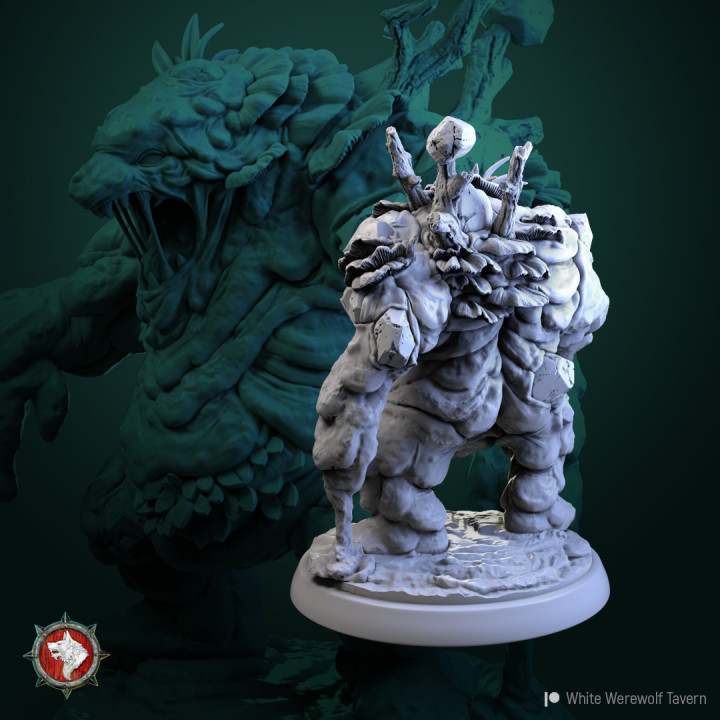3D Printable Swamp Golem pre-supported by White Werewolf Tavern