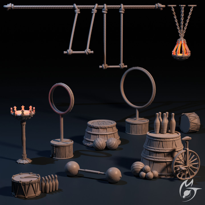 3D Printable Circus - Scene Objects and Props by Making Tlon
