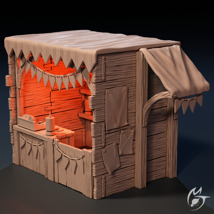 3D Printable Circus - Ticket Booth by Making Tlon