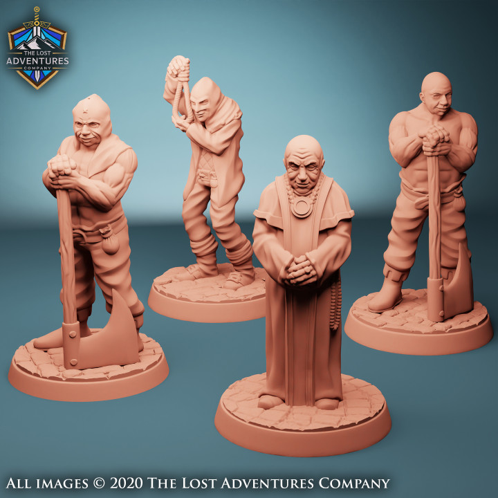 3D Printable Commoners Pack 2 (Set of 4) (Pre-Supported) by The Lost ...