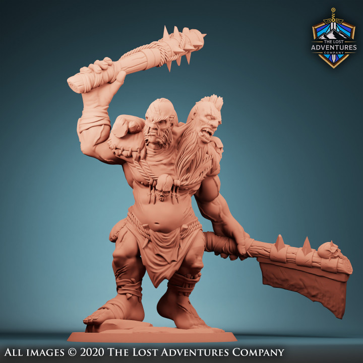 3D Printable Ettin (Pre-Supported) by The Lost Adventures Co.