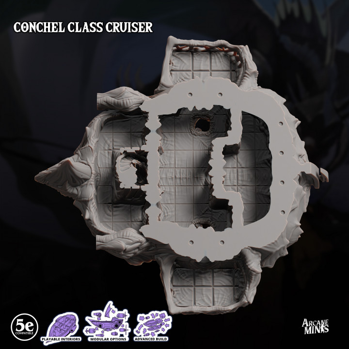 3D Printable Airship - Conchel Class Cruiser by Sordane Publishing