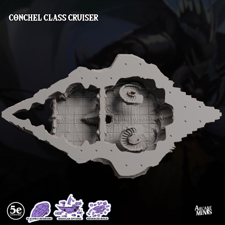 3D Printable Airship - Conchel Class Cruiser by Sordane Publishing