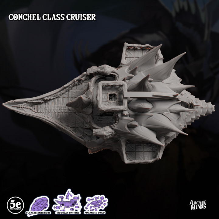 3D Printable Airship - Conchel Class Cruiser by Sordane Publishing