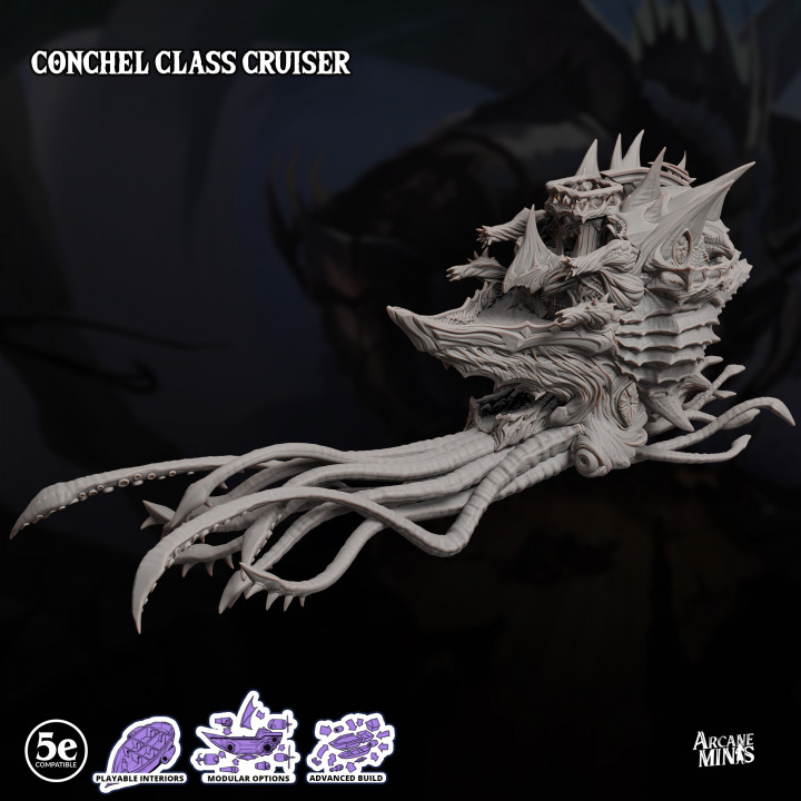 3D Printable Airship - Conchel Class Cruiser by Sordane Publishing