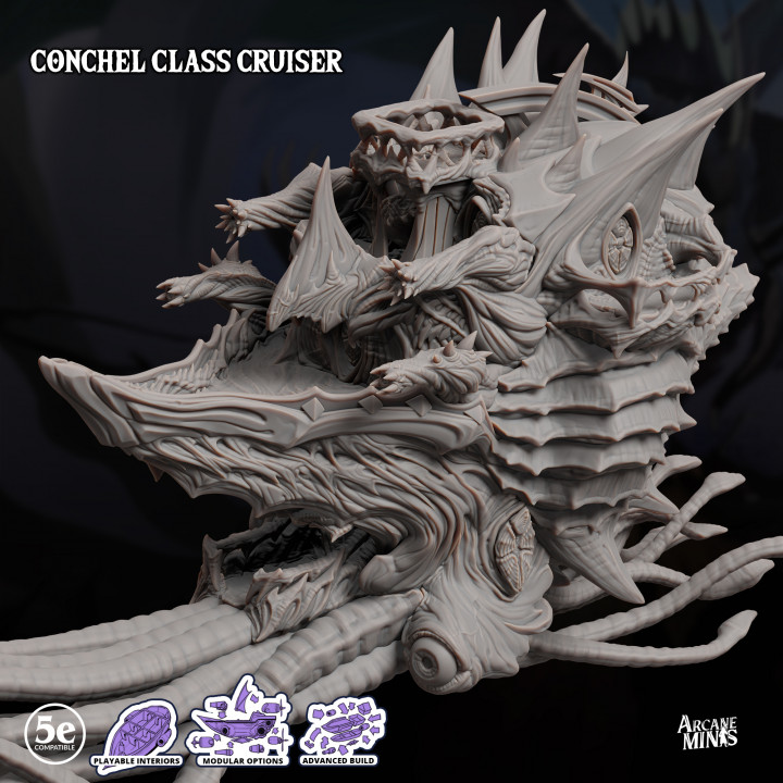 3D Printable Airship - Conchel Class Cruiser by Sordane Publishing