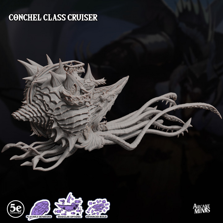 3D Printable Airship - Conchel Class Cruiser by Sordane Publishing