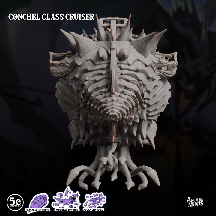 3D Printable Airship - Conchel Class Cruiser by Sordane Publishing