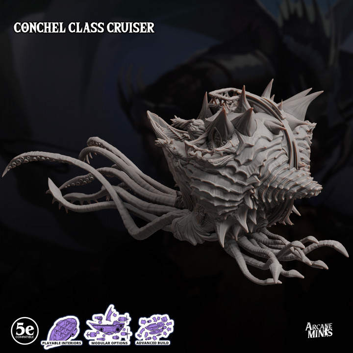 3D Printable Airship - Conchel Class Cruiser by Sordane Publishing