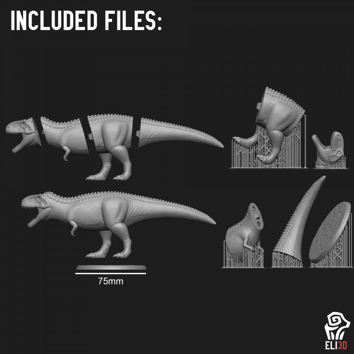 3D Printable Dinosaurs - Dino Bundle 2 by ELI 3D