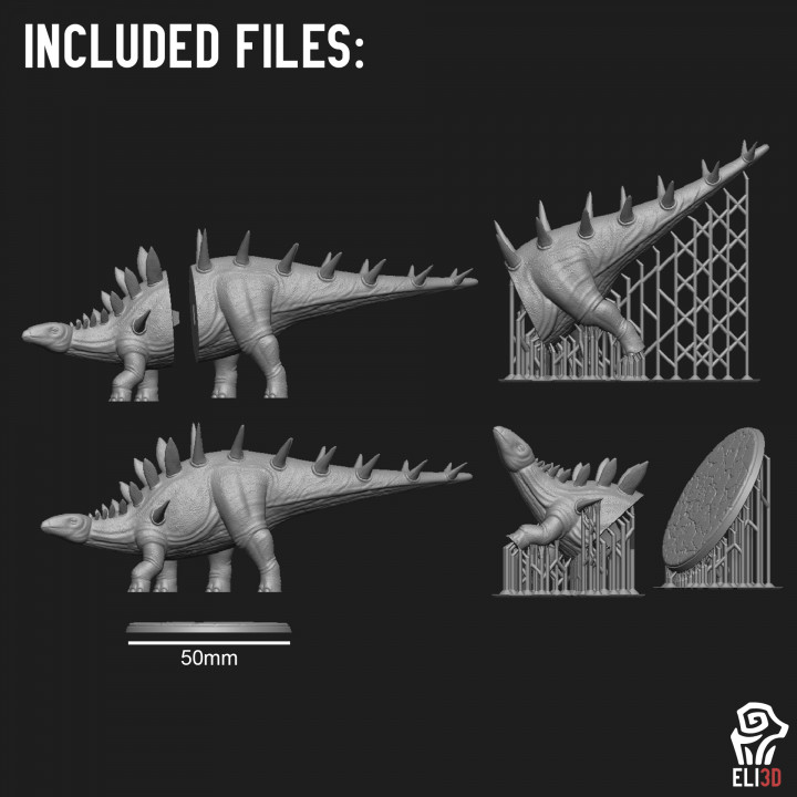 3D Printable Dinosaurs - Dino Bundle 2 by ELI 3D