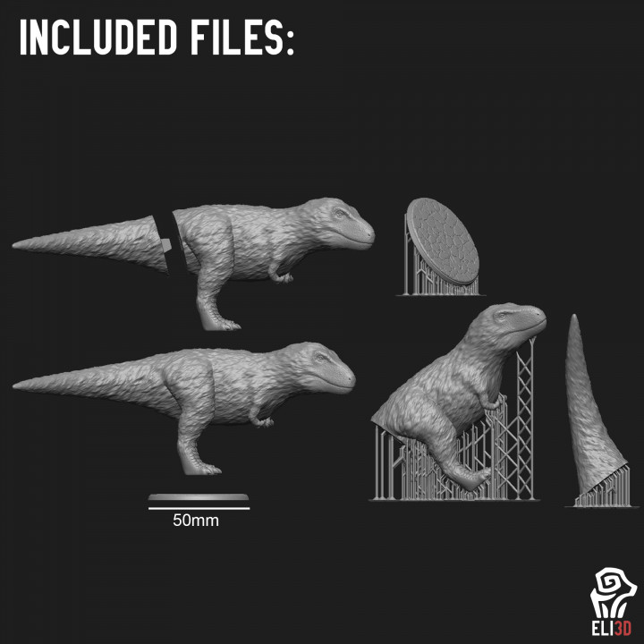 3D Printable Dinosaurs - Dino Bundle 2 by ELI 3D